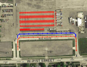 New Pace Route 856 Bus on Shoulder - Toyota Park to Chicago
